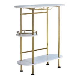 Welcome! Coaster Ferguson 3-tier Bar Unit Matte Brass and White Oak ...