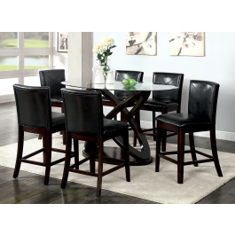 Welcome! Atenna Contemporary Dark Walnut Oval Counter Height Table ...
